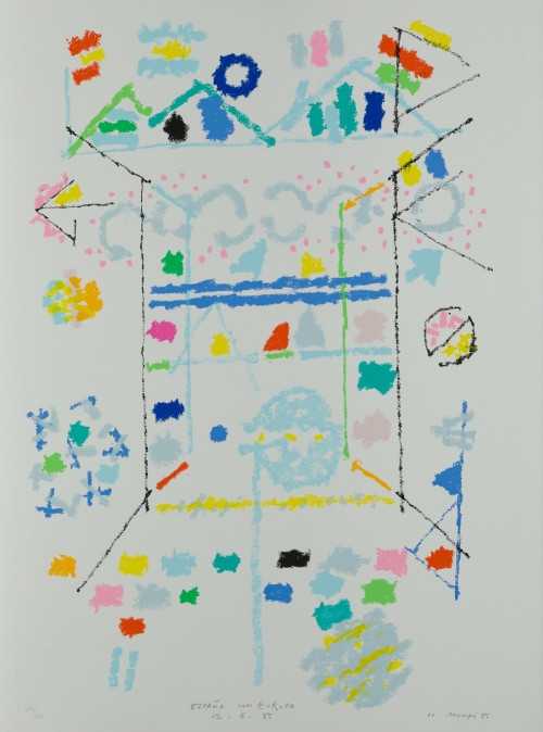 Manuel Hernández Mompó | España con Europa, 1985 (1985) | MutualArt