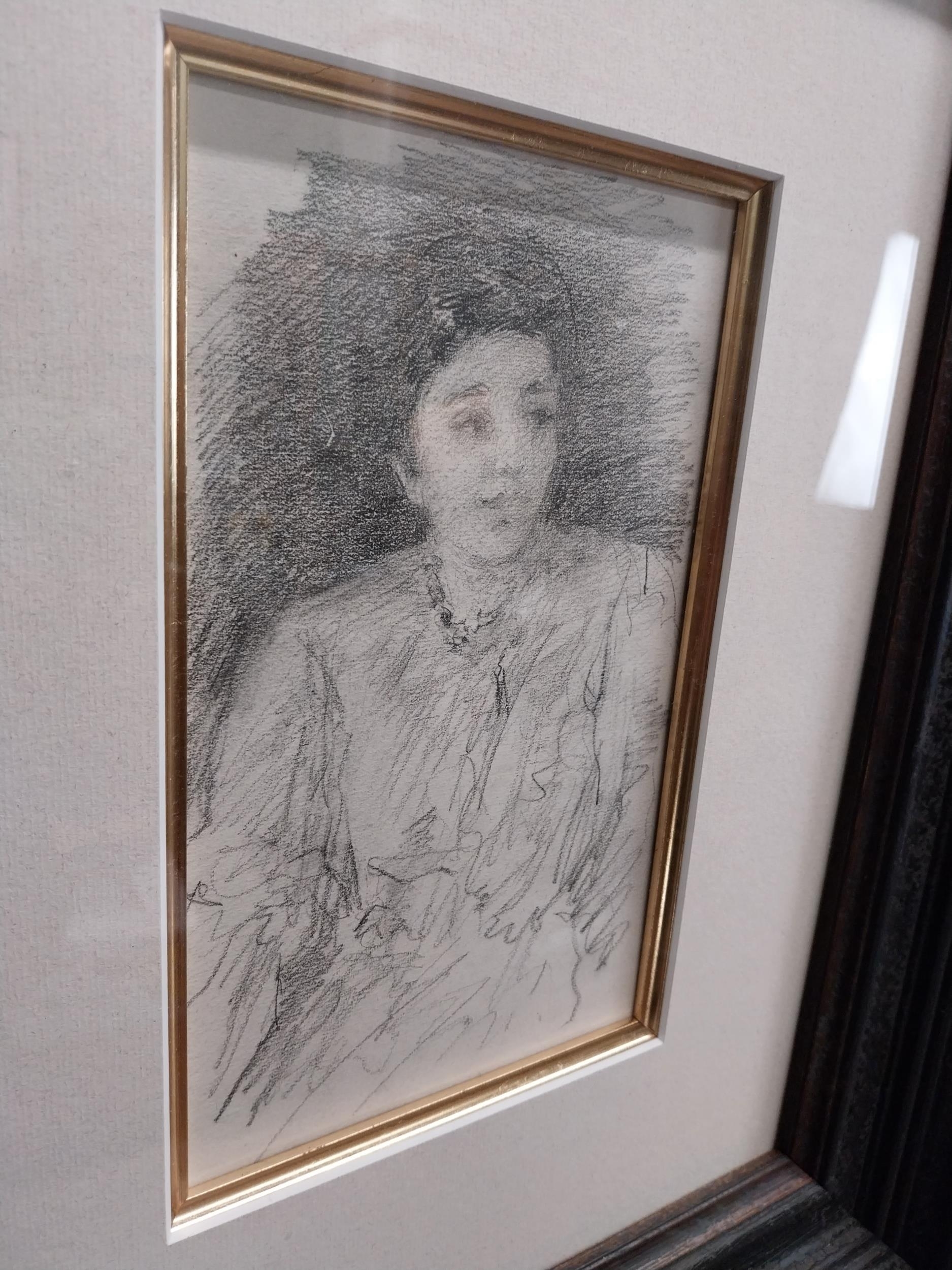 John Butler Yeats | John Butler Yeats framed pencil drawing of Lady ...