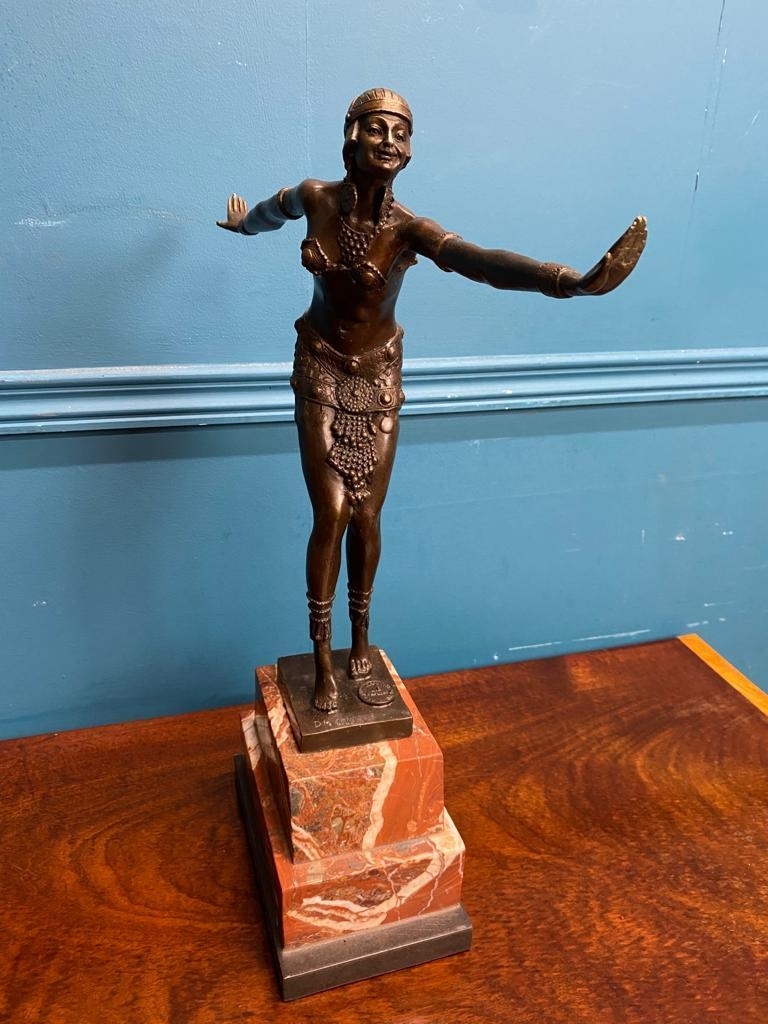 Demétre H. Chiparus | Bronze model of Dancer on marble base stamped D H ...
