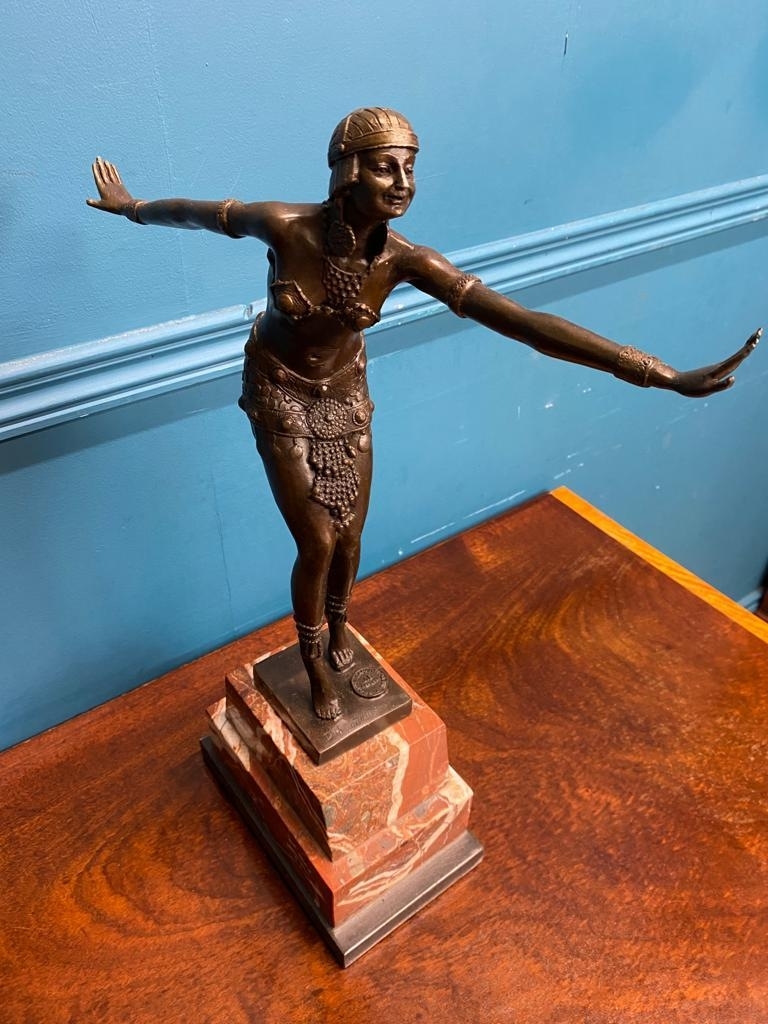 Demétre H. Chiparus | Bronze model of Dancer on marble base stamped D H ...