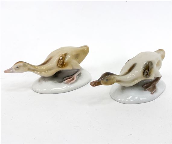 Paul Walther | (2) ATTR. PAUL WALTHER MEISSEN PORCELAIN DUCKS (1907 ...