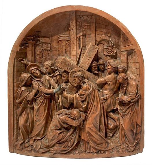 Antonio Begarelli | Christ Bearer of the Cross, terracotta sculpture ...