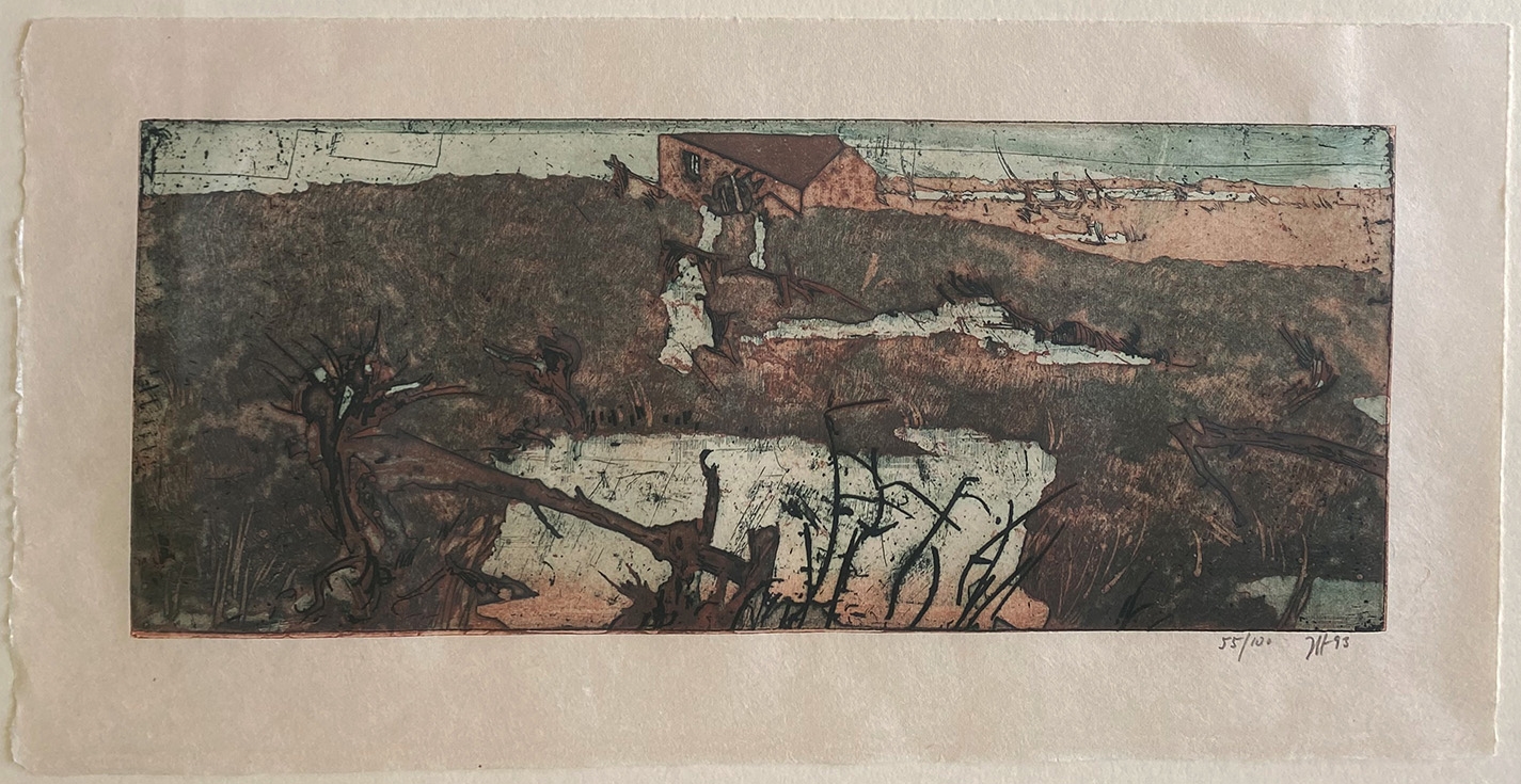 Horst Janssen | drei Farbradierungen auf Japanpapier: Wassermühle (1993 ...