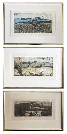 Horst Janssen | drei Farbradierungen auf Japanpapier: Wassermühle (1993 ...