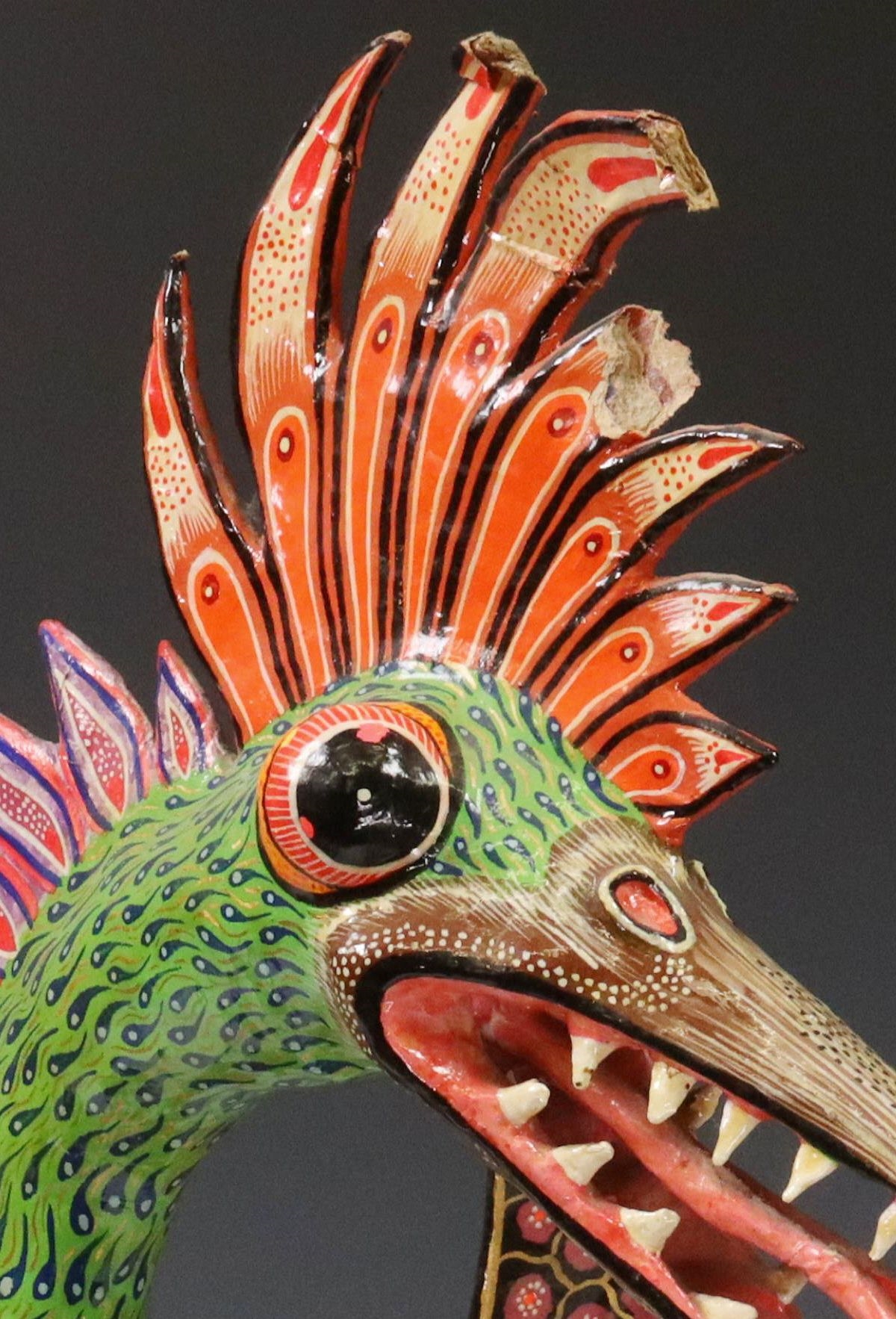 Miguel Linares | Folk art painted papier-mache alebrije sculpture (1987 ...