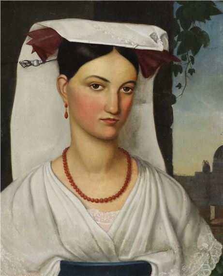 Italian School | Portrait of a Young Woman from Ciociaria | MutualArt