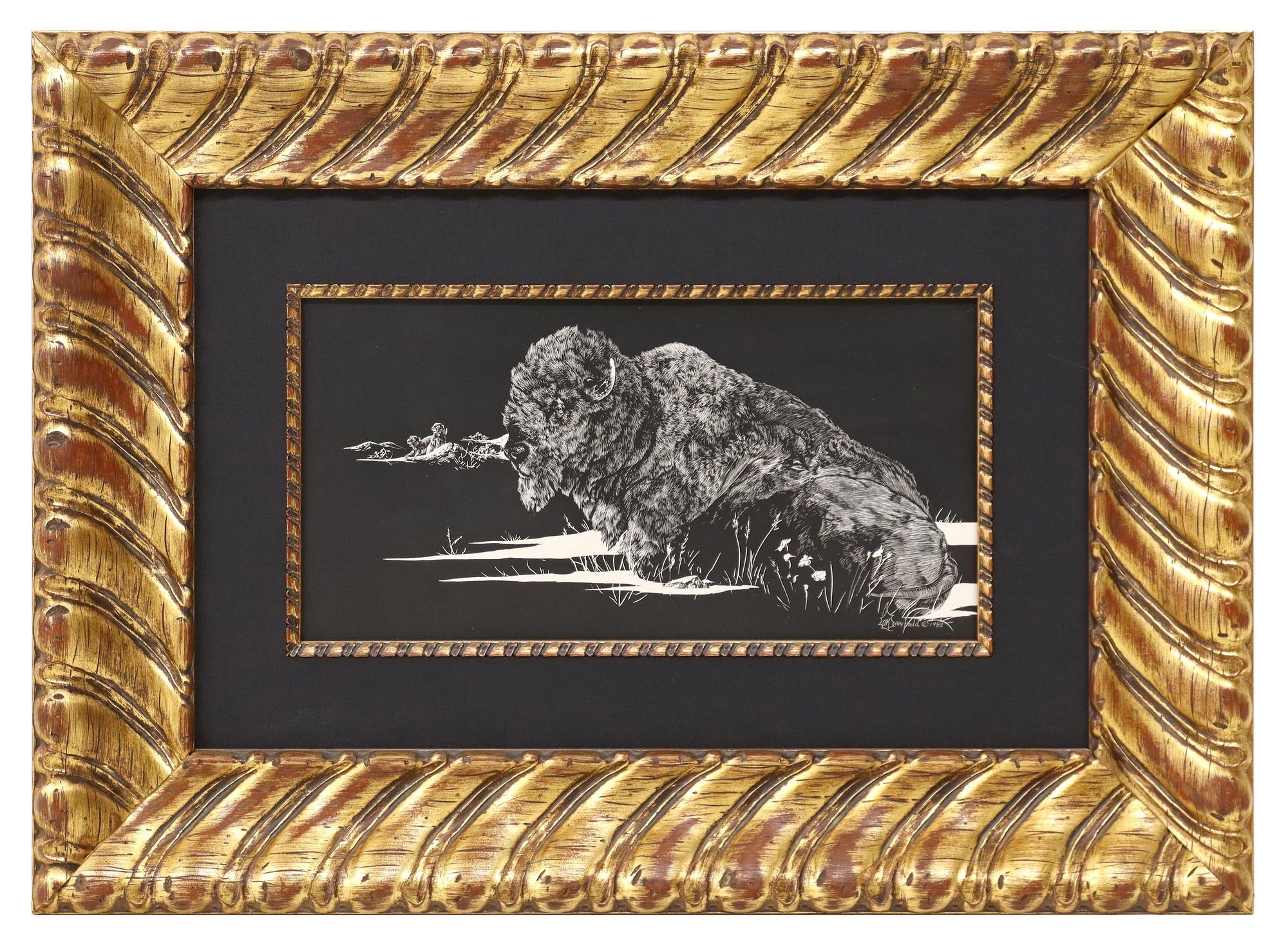 Holly Merrifield | Bison and Prairie Dogs (1982) | MutualArt