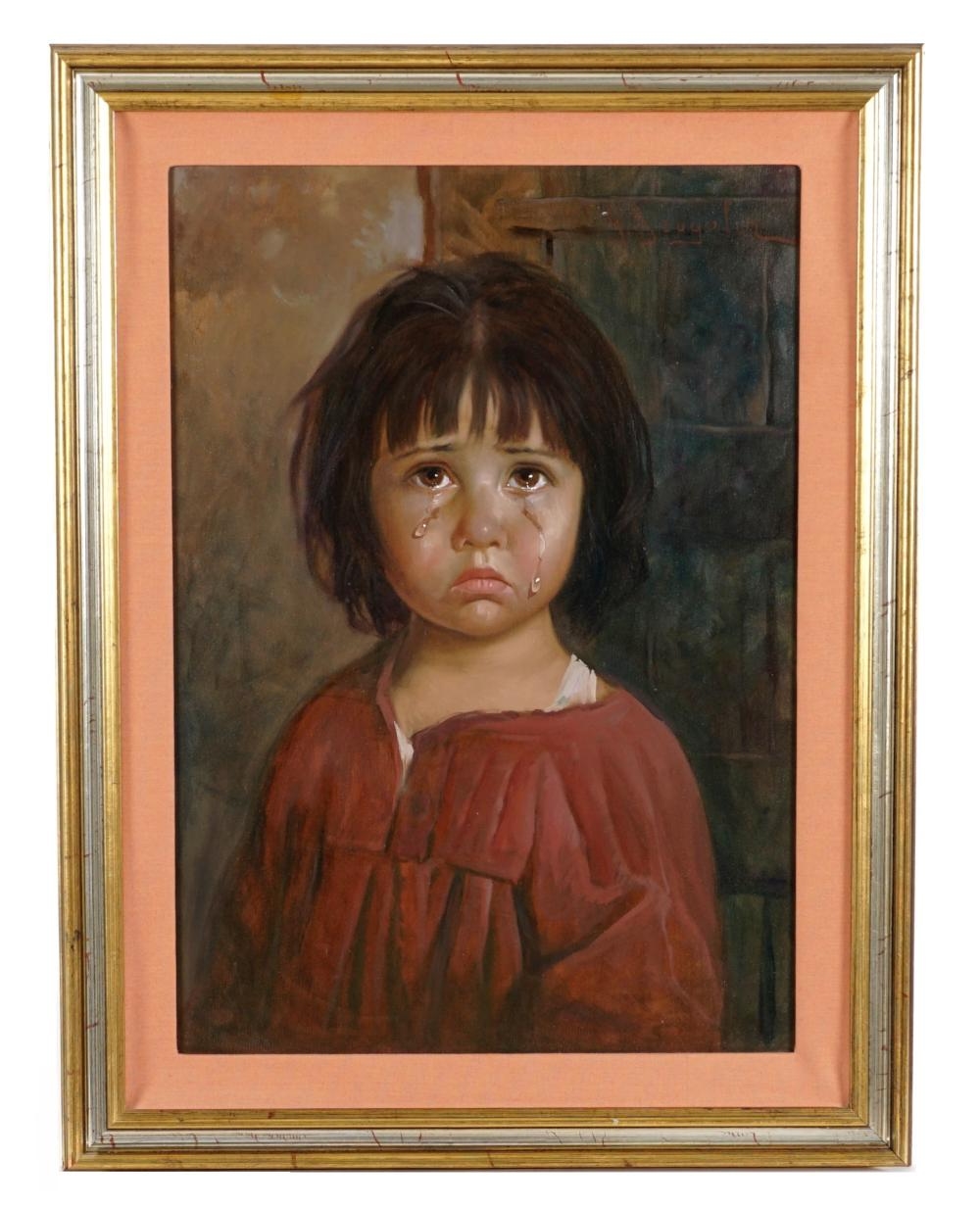Giovanni Bragolin | Portrait of a crying street waif | MutualArt