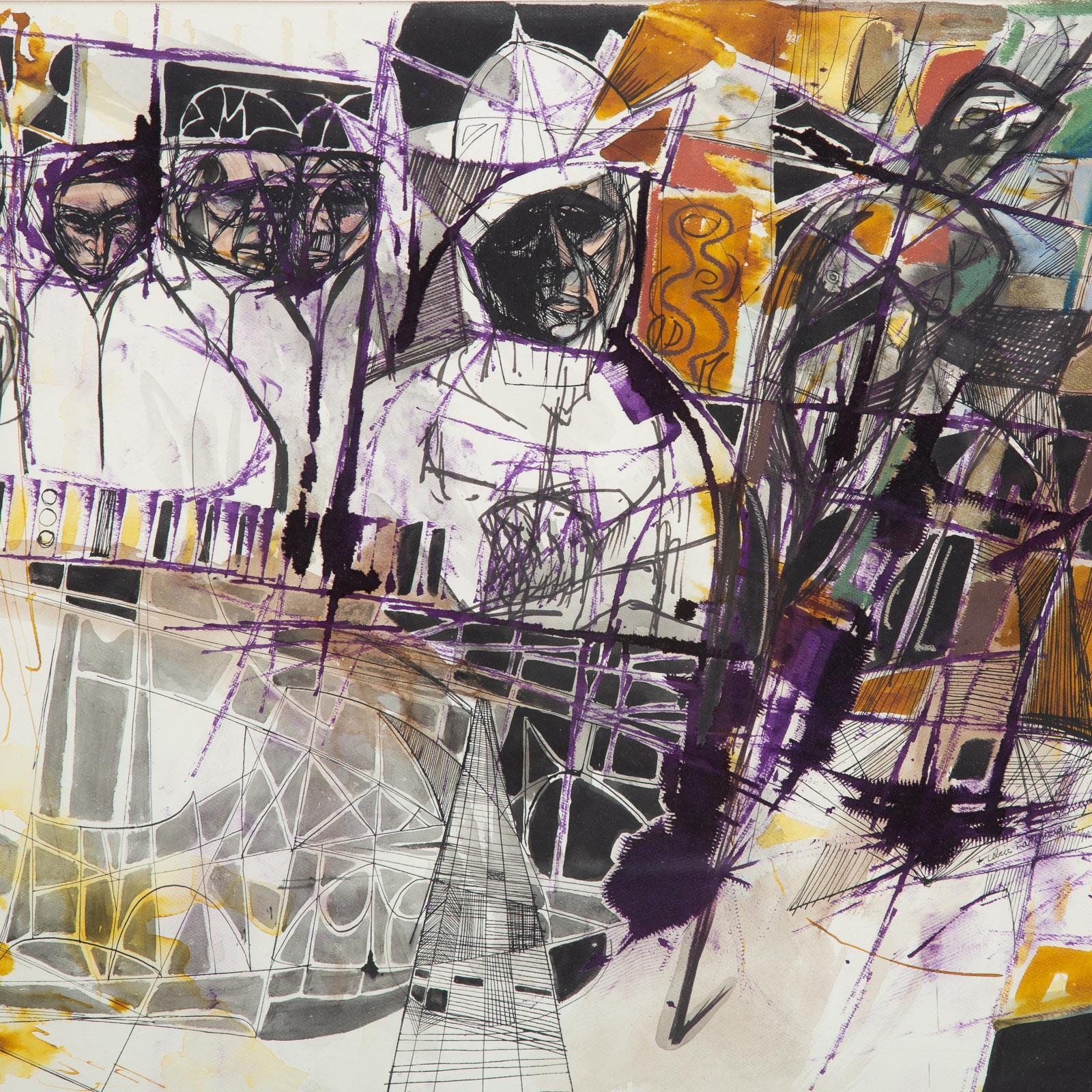 Ulric Lamontagne | Untitled Figural Abstract (20th Century) | MutualArt