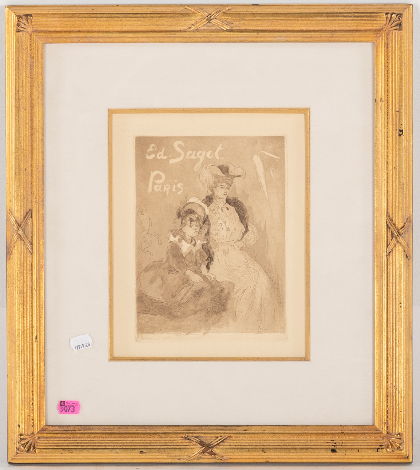 Jacques Villon | Carte Adresse Sagot | MutualArt