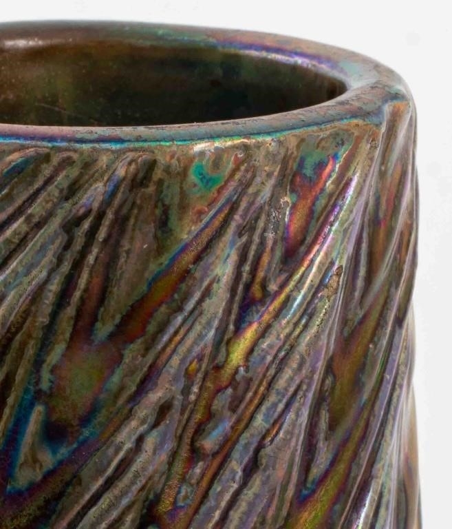 Delphin Massier | Delphin Massier Vallauris Iridescent Vase, ca 1900 ...