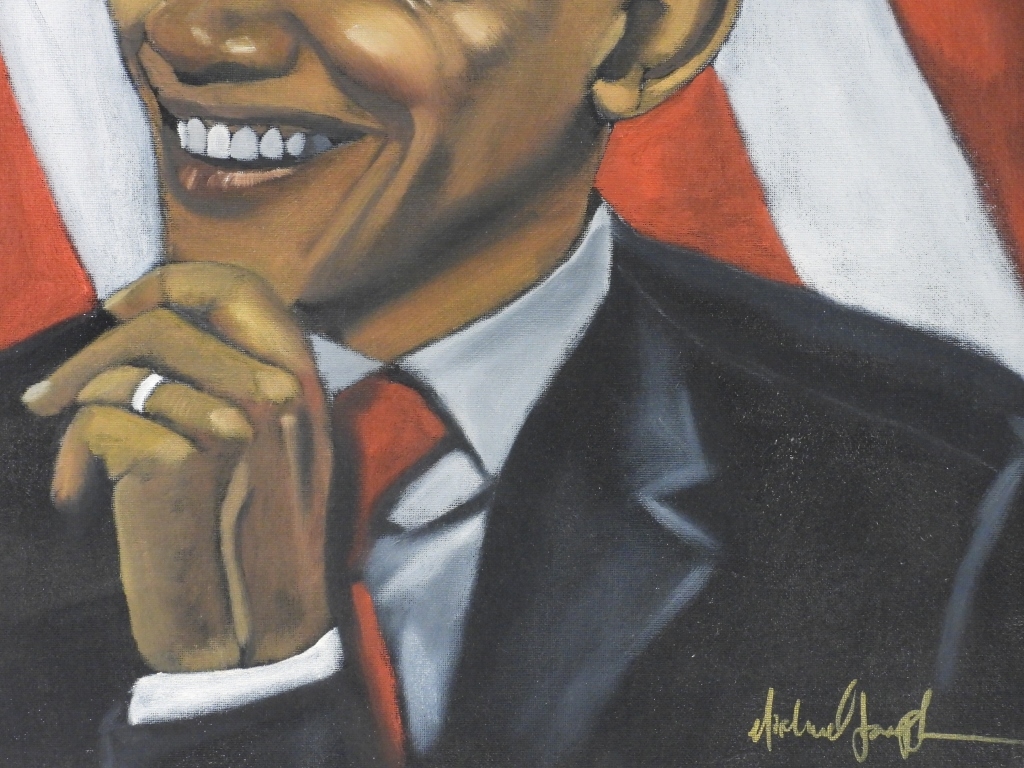Michael Joseph | Michael Joseph Barack Obama Portrait Painting (1945 ...