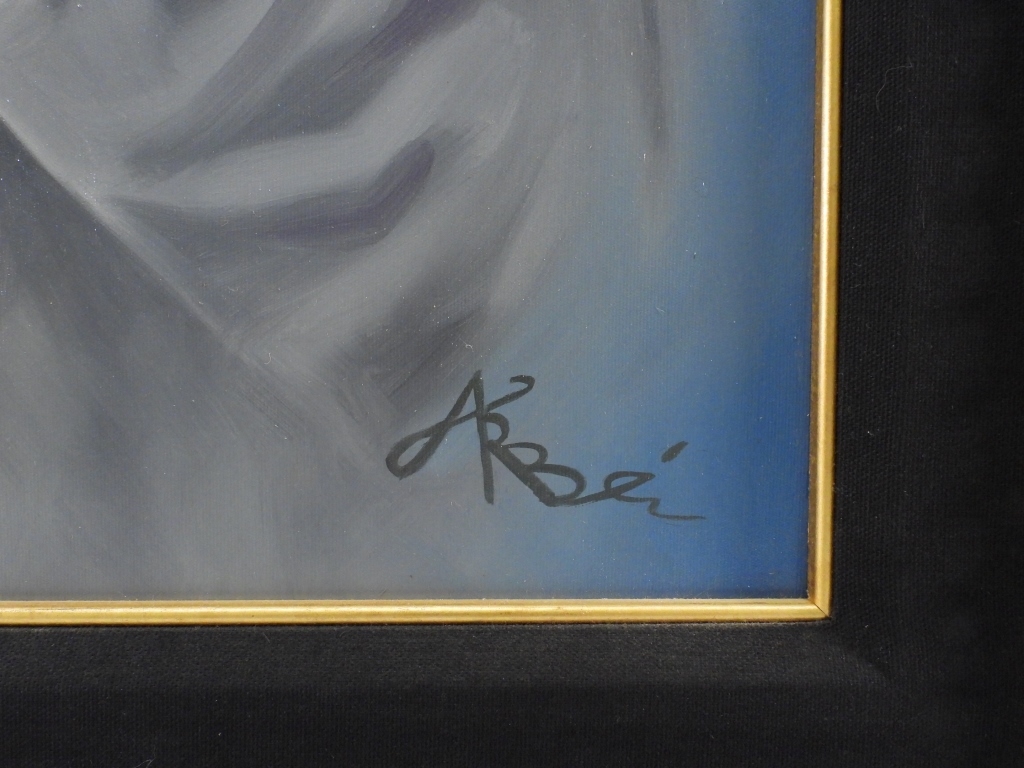 Arbe Berberyan | Arbe Abstract Boy in Blue Portrait Painting (1958 ...