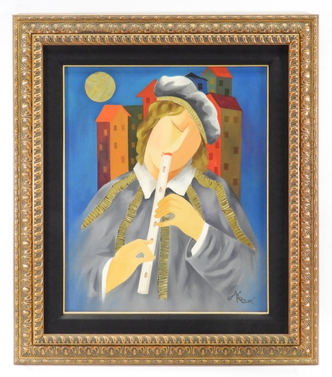 Arbe Berberyan | Arbe Abstract Boy in Blue Portrait Painting (1958 ...