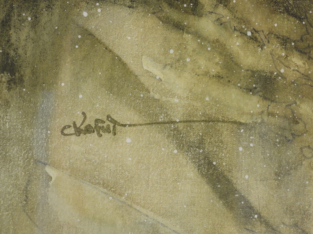 Robert Crofut | Robert Crofut Deer Hunter Painting (1951) | MutualArt