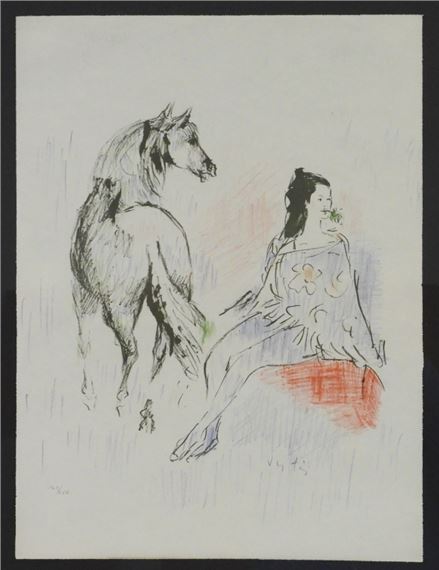 Marcel Vertès | Marcel Vertes Woman & Horse Etching | MutualArt