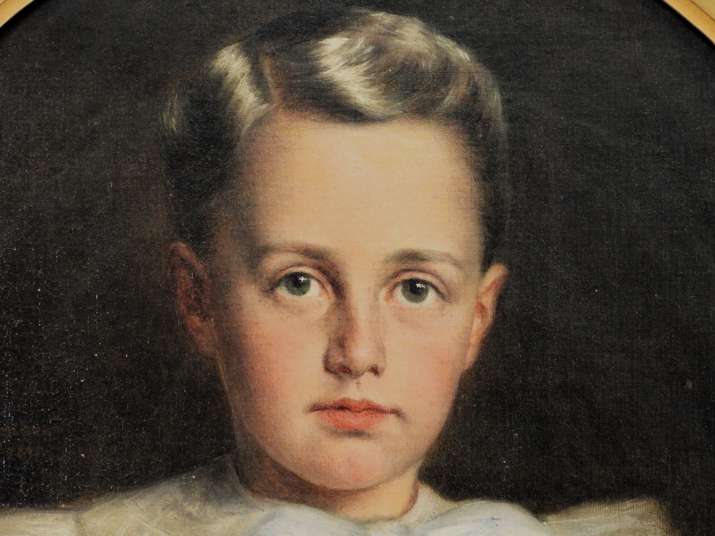 Martin Rehder | Martin Rehder Portrait of a Young Boy Painting (19th ...