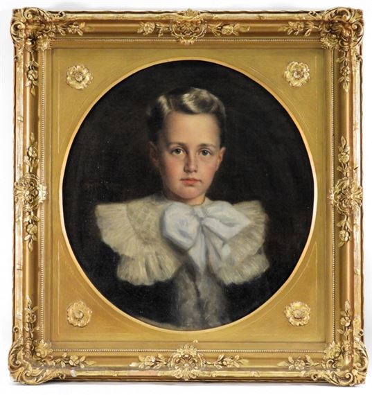 Martin Rehder | Martin Rehder Portrait of a Young Boy Painting (19th ...