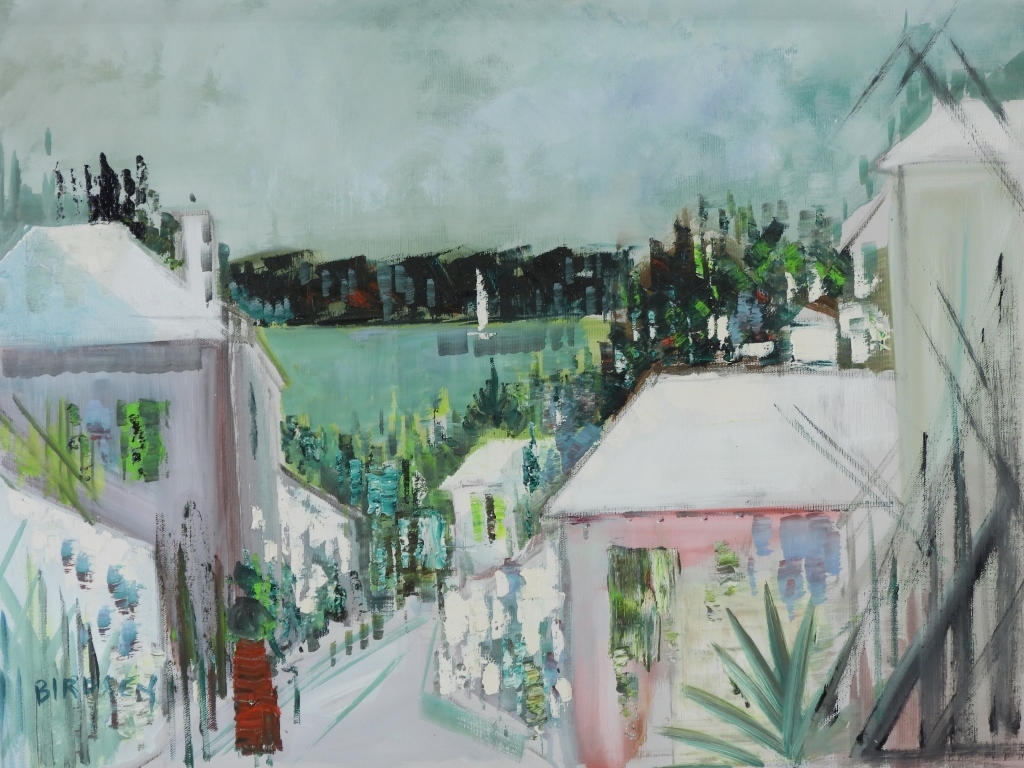 Alfred Birdsey | Alfred Birdsey Neighborhood Landscape Painting (Late ...