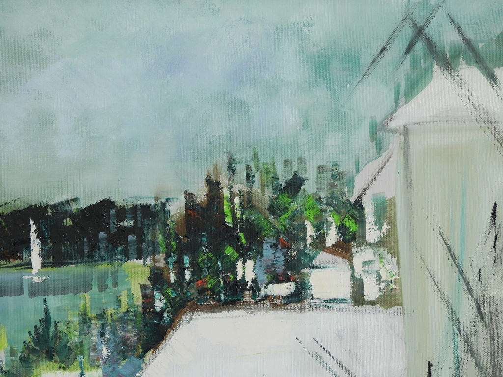 Alfred Birdsey | Alfred Birdsey Neighborhood Landscape Painting (Late ...