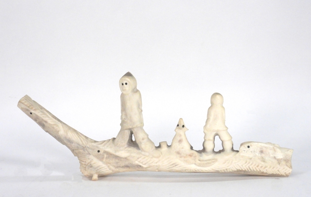 David Etook | David Etook Inuit Carved Bone Sculpture (1929) | MutualArt