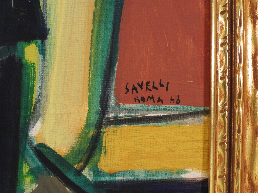 Angelo Savelli | Angelo Savelli Abstract Woman Portrait Painting ...