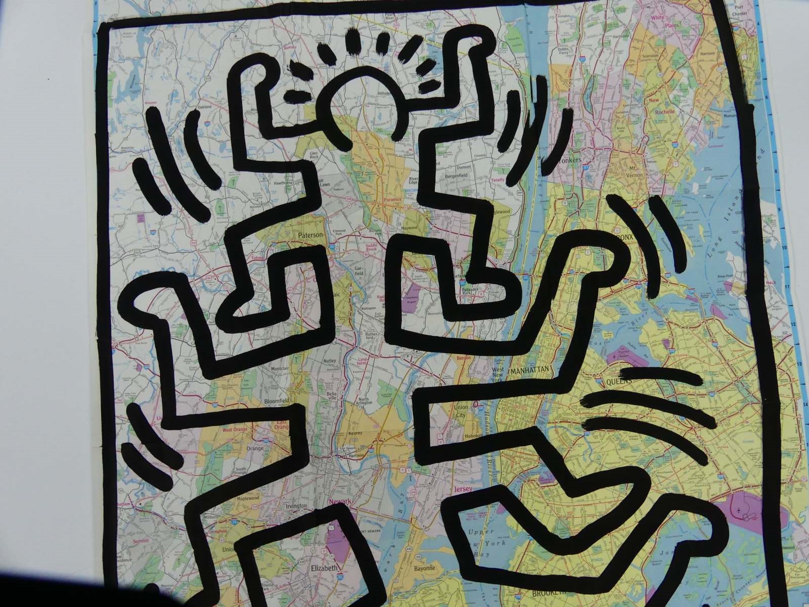 Keith Haring | Ink drawing depicting a totem figure on New York City ...
