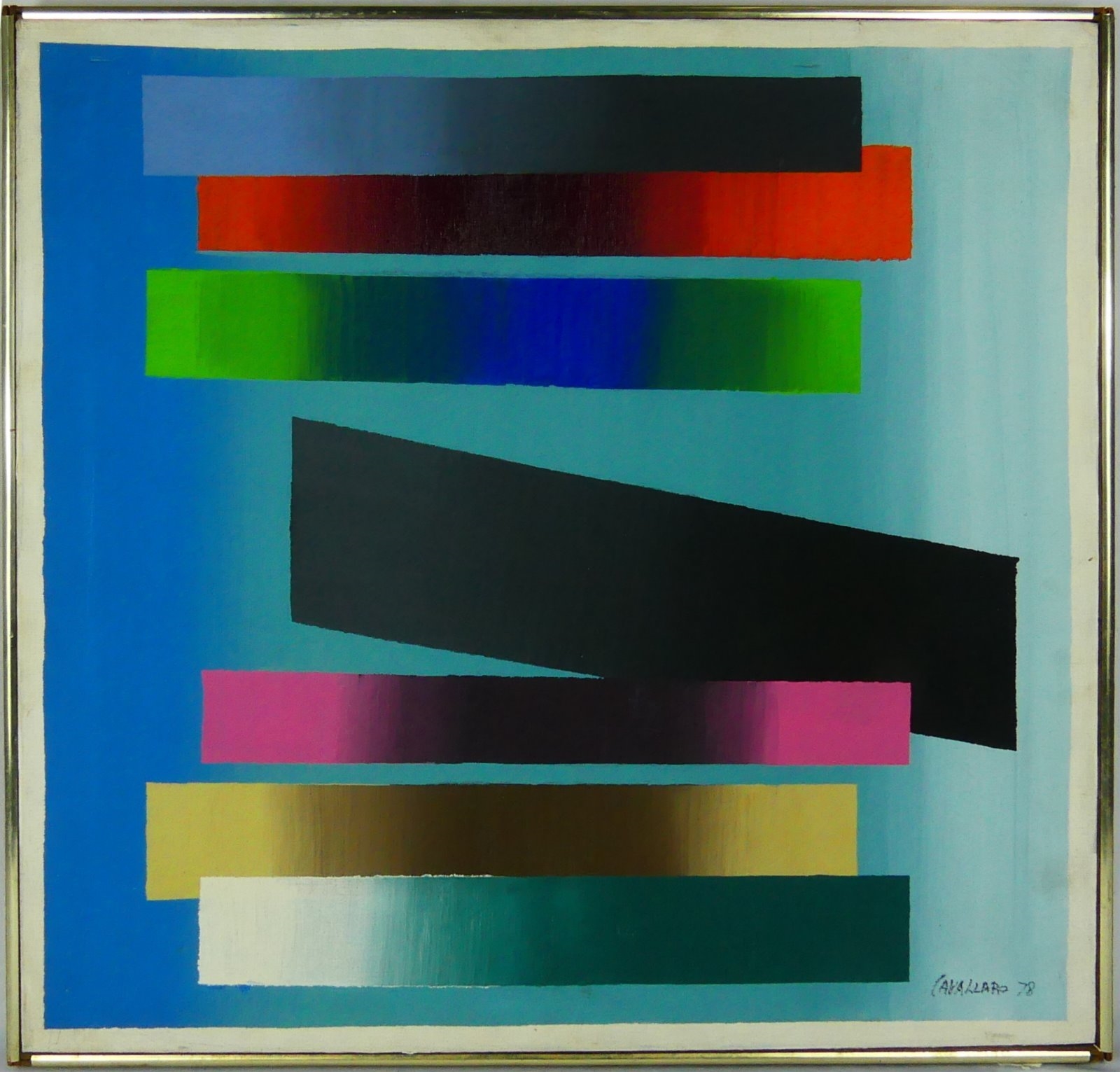 Vincent Cavallaro | abstract geometric oil painting on canvas (1978 ...