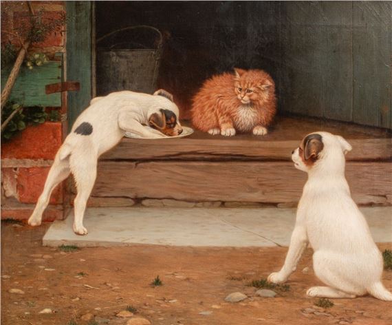 Arthur Charles Dodd | PUPPY DOGS & CAT | MutualArt