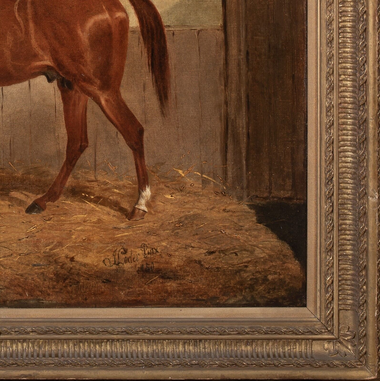 James Loder | PORTRAIT OF CHESTNUT HUNTER IN A STABLE | MutualArt
