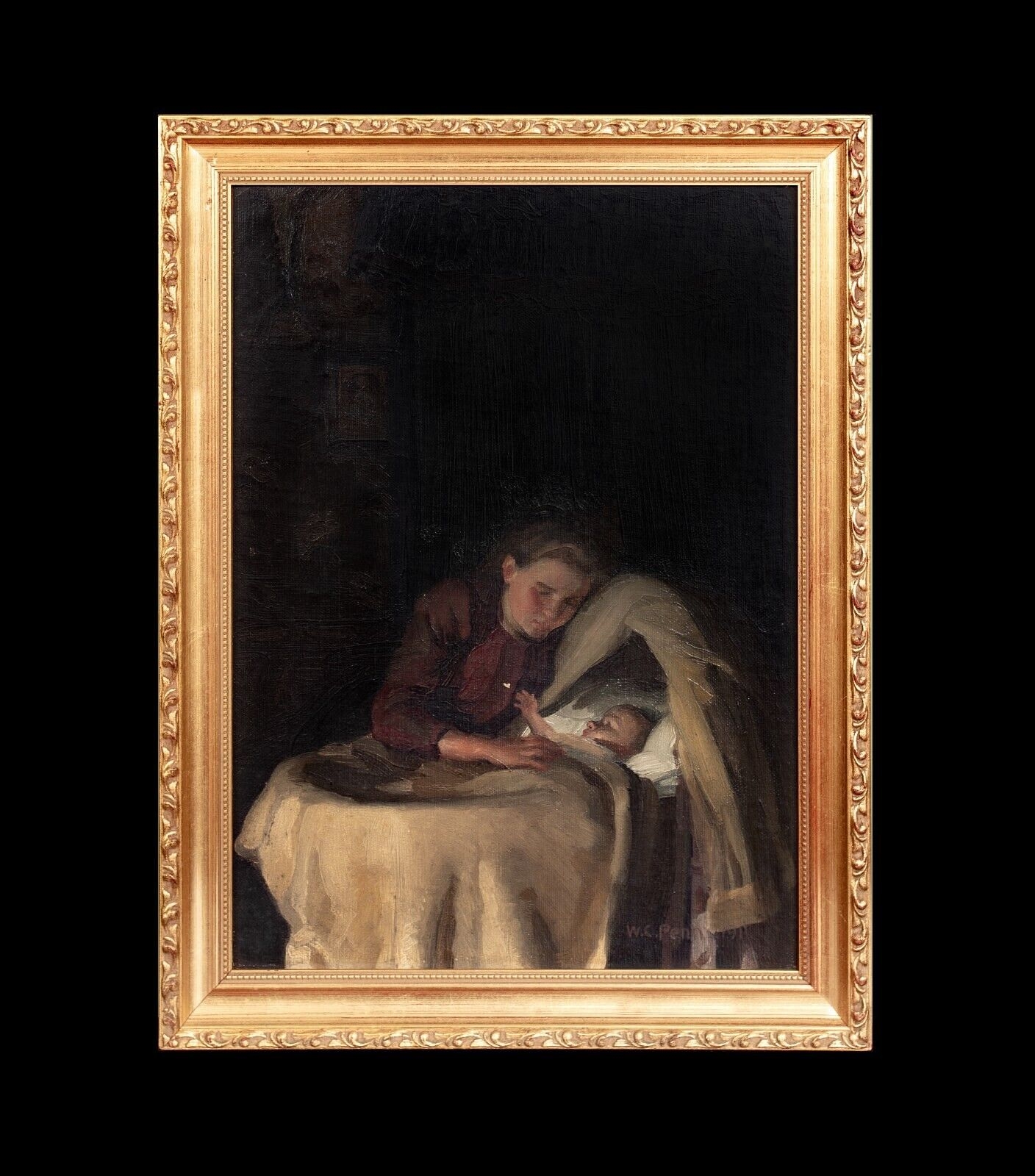 William Charles Penn | MOTHER & BABY INTERIOR PORTRAIT | MutualArt