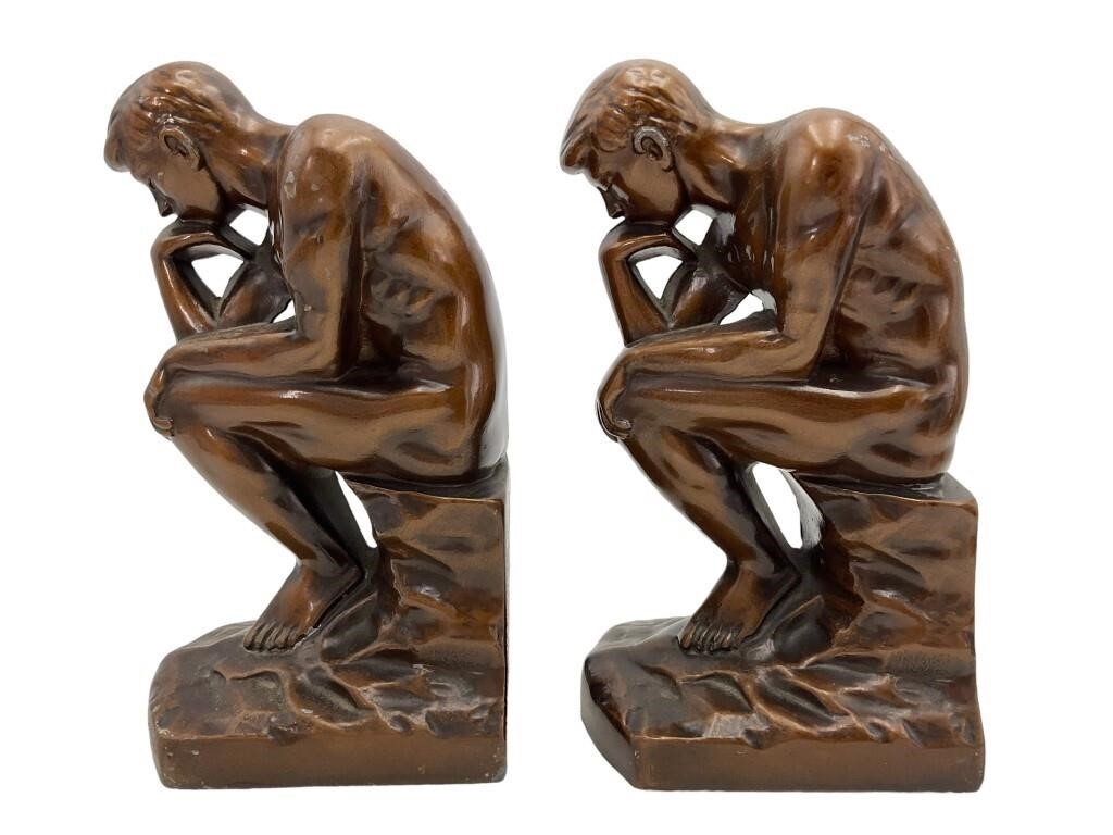 Auguste Rodin | The Thinker Bookends (1928) | MutualArt