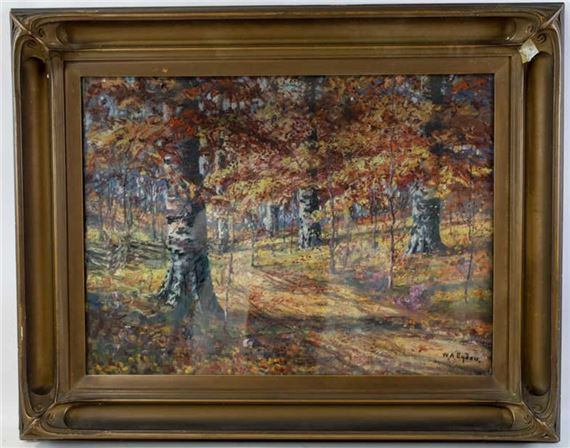 Walter Eyden | Walter Eyden Fall Landscape Oil On Canvas | MutualArt