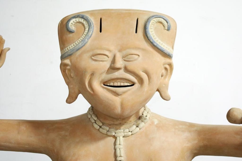 Brigido Lara | Brigido Lara Life-Size Aztec Terracotta Figure | MutualArt