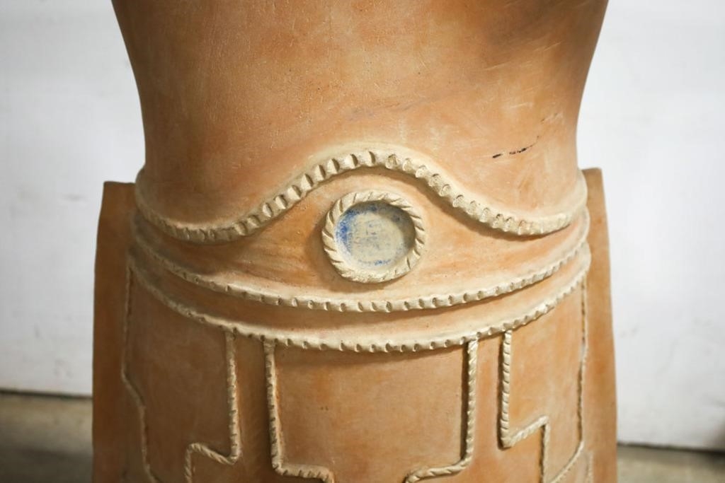 Brigido Lara | Brigido Lara Life-Size Aztec Terracotta Figure | MutualArt