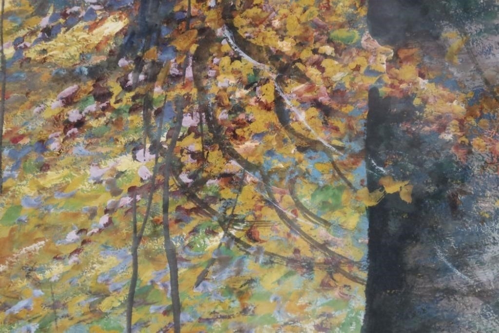 Walter Eyden | Walter Eyden Fall Landscape Gouache On Paper | MutualArt