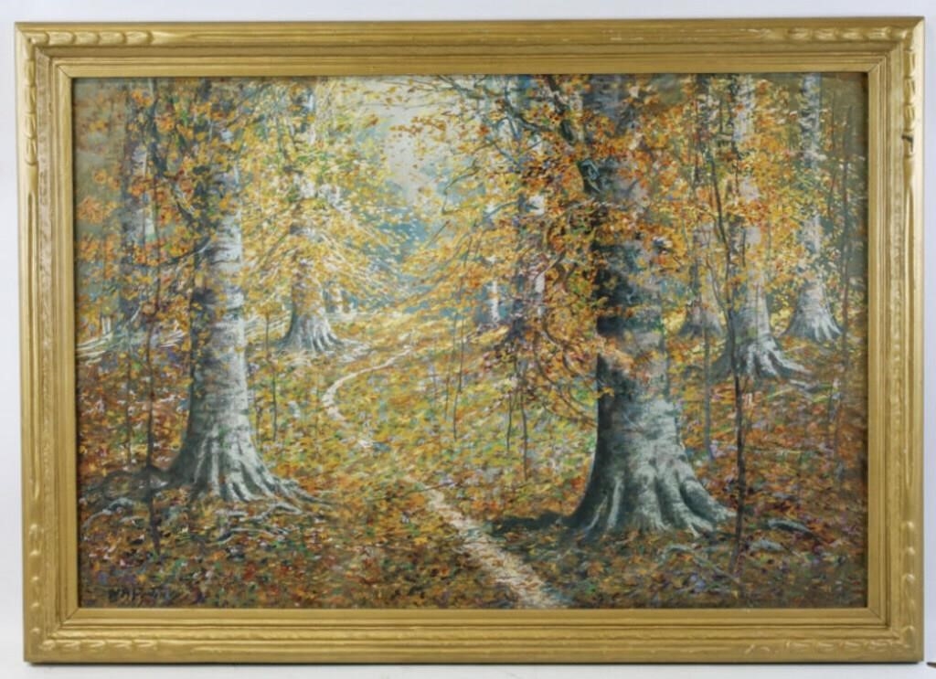 Walter Eyden | Walter Eyden Fall Landscape Gouache On Paper | MutualArt