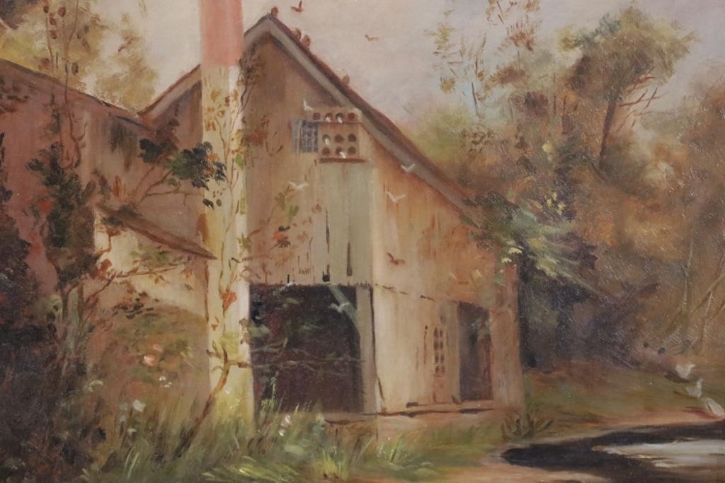 Emily D. Anderson | Emily Anderson Country Barn' Oil On Board | MutualArt