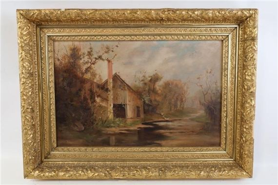 Emily D. Anderson | Emily Anderson Country Barn' Oil On Board | MutualArt