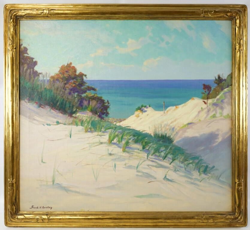 Frank V. Dudley | Frank Dudley Indiana Dunes Landscape Oil On Canvas ...