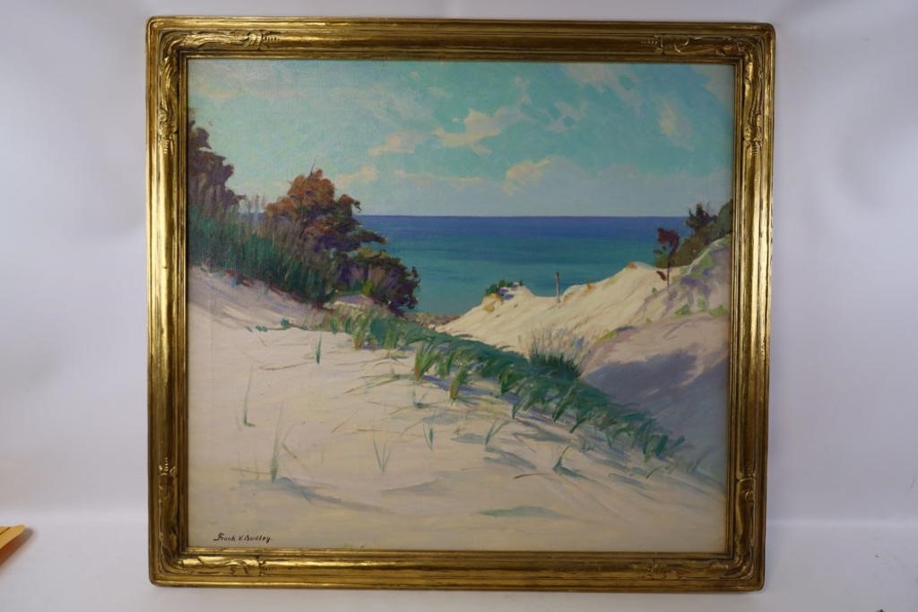 Frank V. Dudley | Frank Dudley Indiana Dunes Landscape Oil On Canvas ...