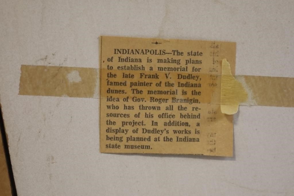 Frank V. Dudley | Frank Dudley Indiana Dunes Landscape Oil On Canvas ...