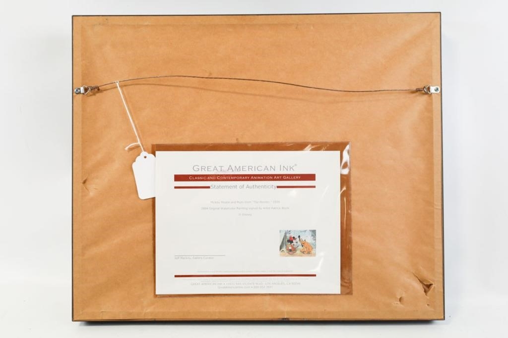 Patrick Block | Disney Mickey Mouse & Pluto Original Watercolor | MutualArt