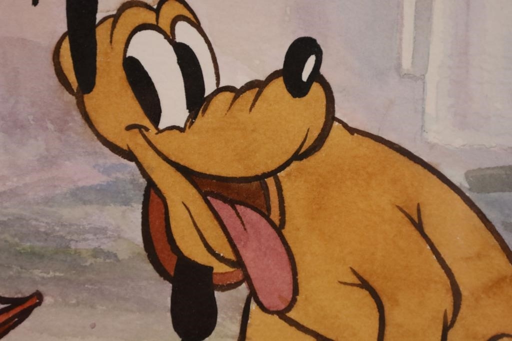 Patrick Block | Disney Mickey Mouse & Pluto Original Watercolor | MutualArt