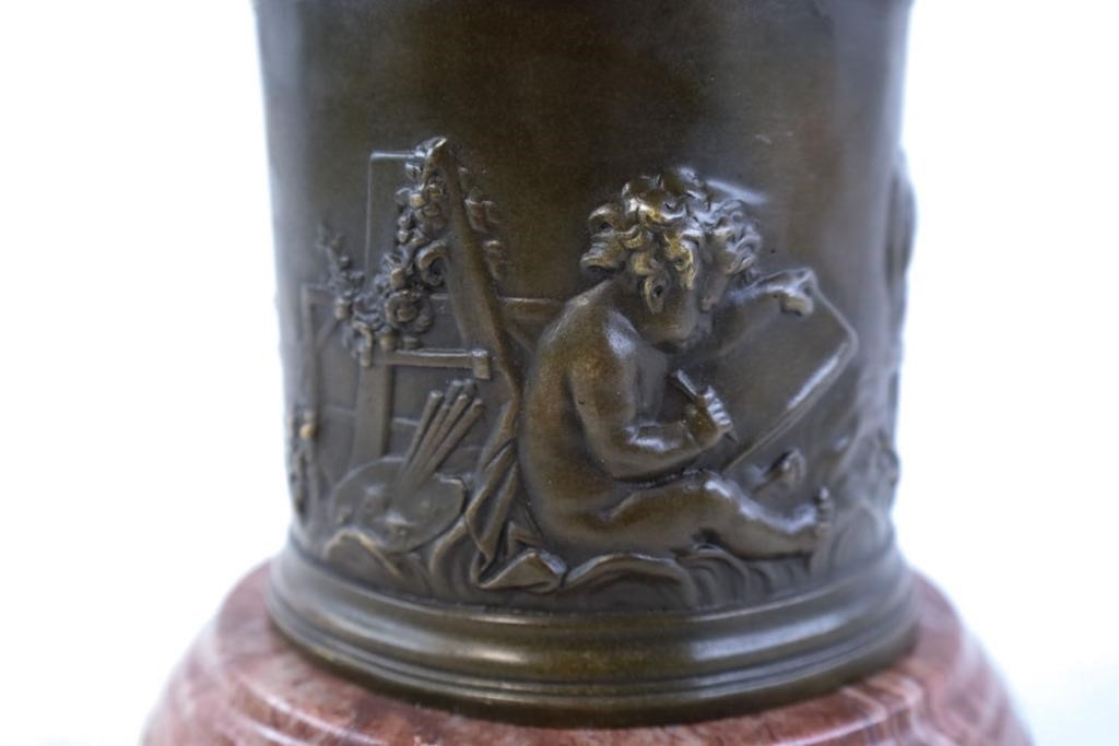 Jean Bologne | Bronze Mercury Statue On Red Marble Base | MutualArt