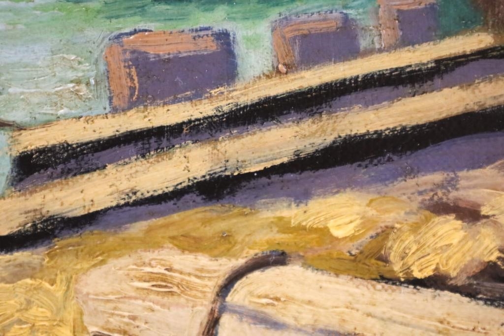 George Ames Aldrich | George Ames Aldrich Dock Scene Oil On Canvas ...