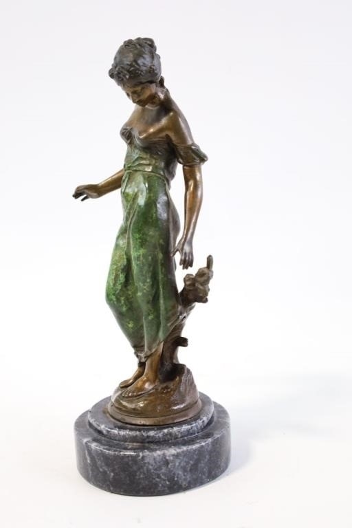 Louis Auguste Moreau | Auguste Moreau Elegance Bronze Sculpture | MutualArt