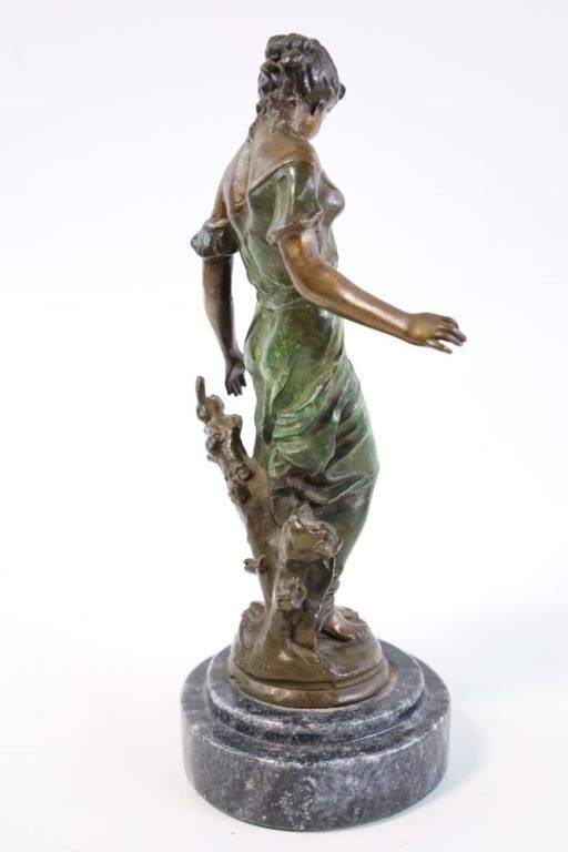Louis Auguste Moreau | Auguste Moreau Elegance Bronze Sculpture | MutualArt