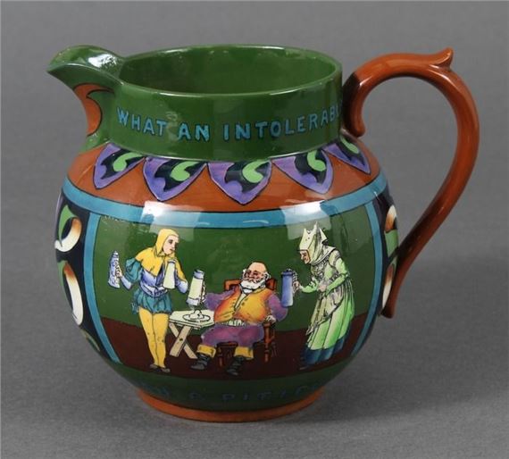 Frederick Hurten Rhead | Intarsio Art Pottery Pitcher | MutualArt
