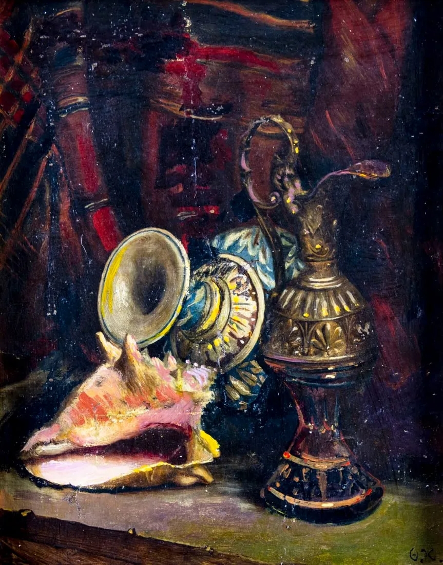 European School, 20th Century | Still Life with Pitchers and Shell ...
